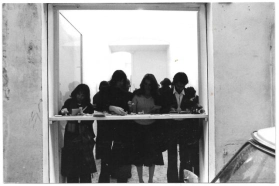 Performance Art Maurizio Nannucci, “Rubber” Stamp Performance/ “Stamp ...